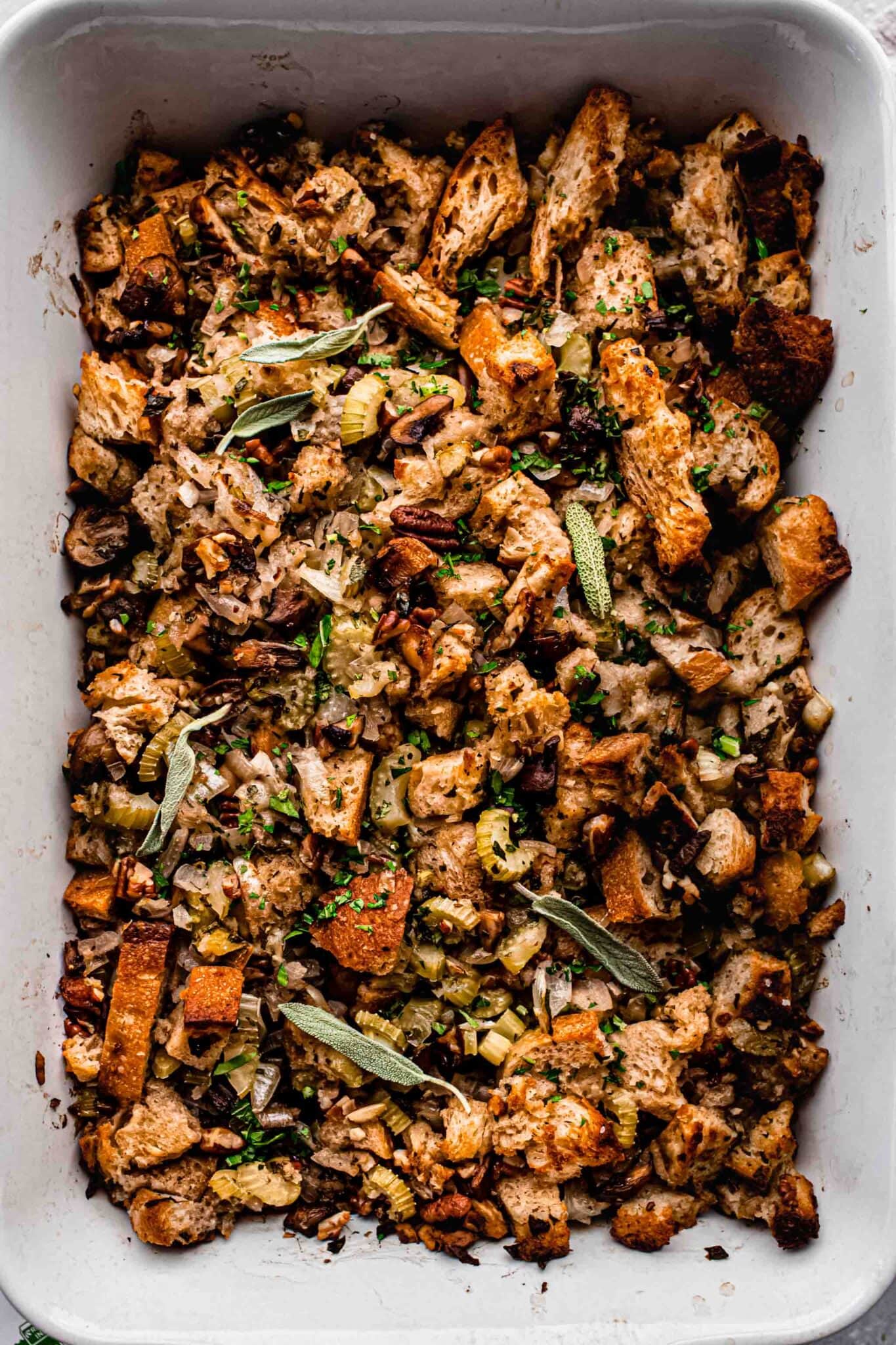 Vegetarian Mushroom Pecan Stuffing – Perfect Thanksgiving Side