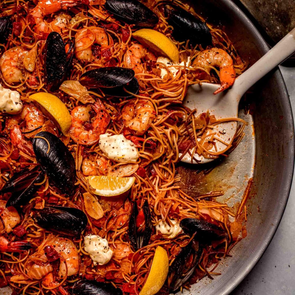 Catalan Fideuà (Spanish Pasta Paella)