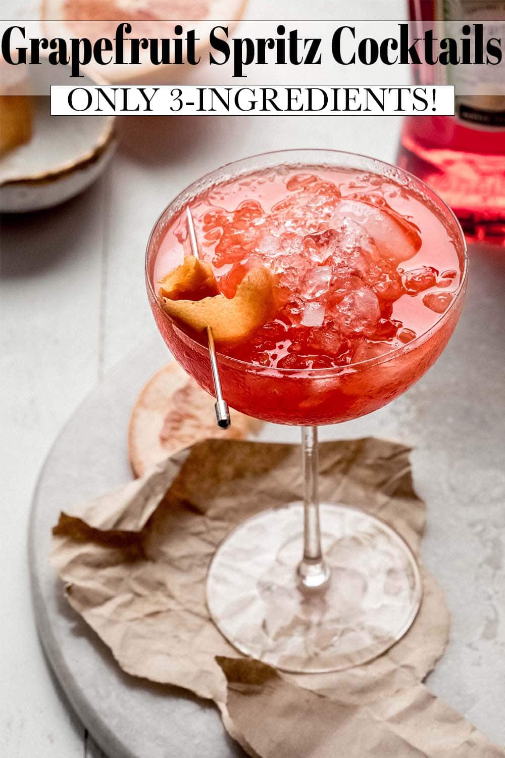 Grapefruit Spritz (Aperol Grapefruit Cocktail) - Platings + Pairings