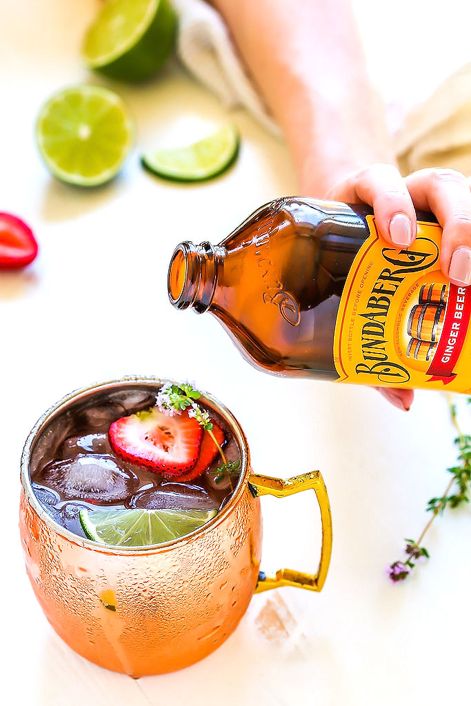Strawberry Moscow Mule Cocktail | Platings + Pairings