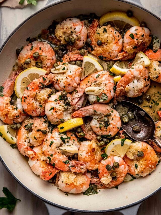 Shrimp Piccata - Platings + Pairings