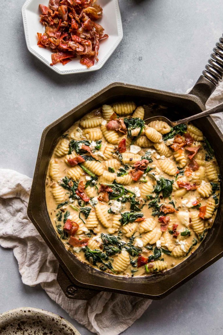 Blue Cheese Gnocchi with Frizzled Prosciutto - Platings + Pairings