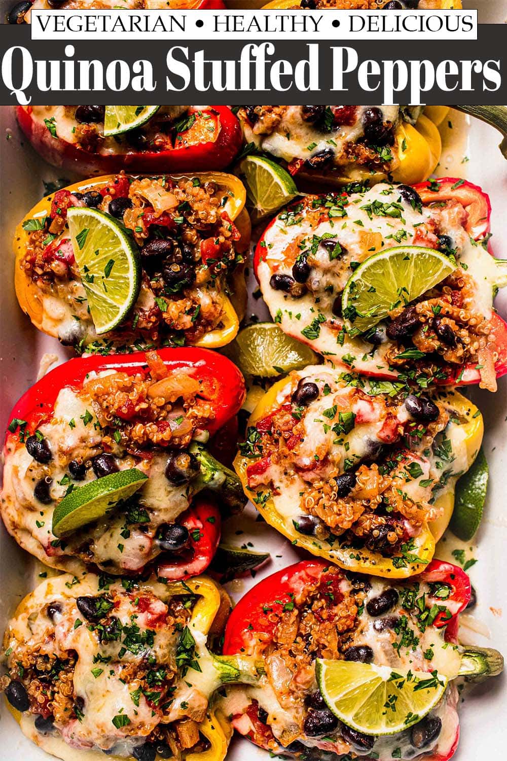 Vegetarian Quinoa Stuffed Peppers Recipe - Platings + Pairings