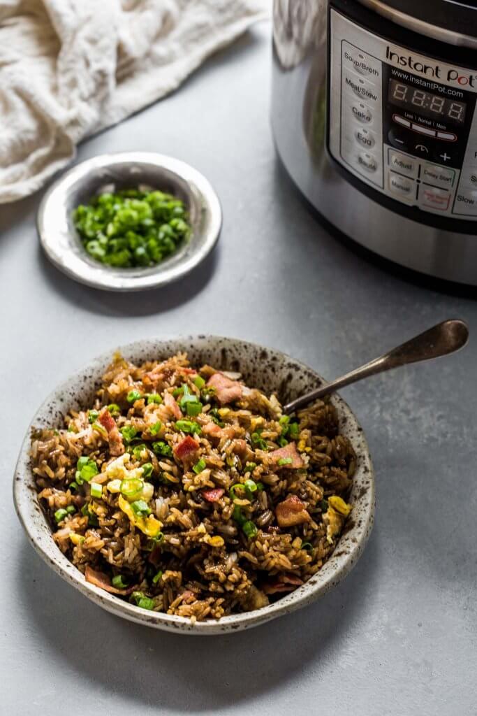 Instant Pot Fried Rice + VIDEO with Bacon - Platings + Pairings