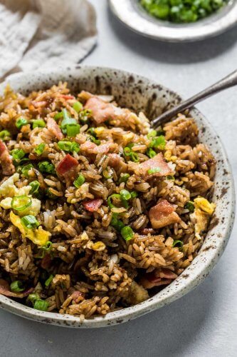 Instant Pot Fried Rice + VIDEO with Bacon - Platings + Pairings