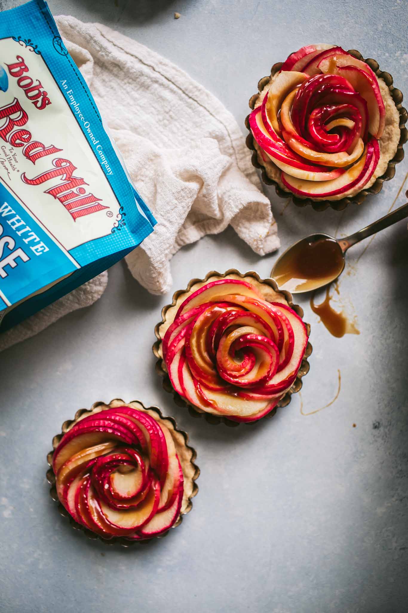 Rose Apple Tartlets with Salted Caramel | Platings + Pairings