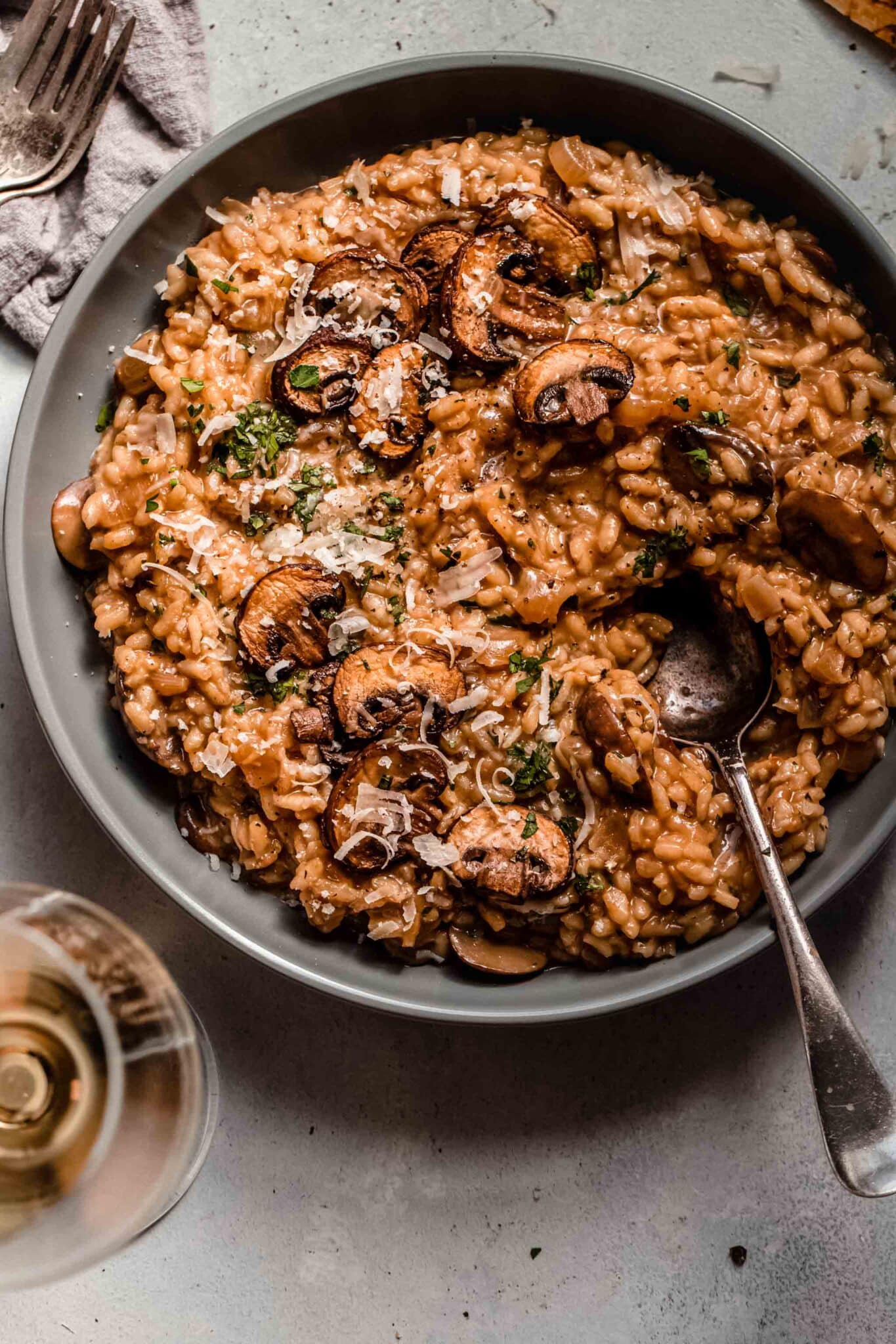 The BEST Mushroom Risotto - Platings + Pairings