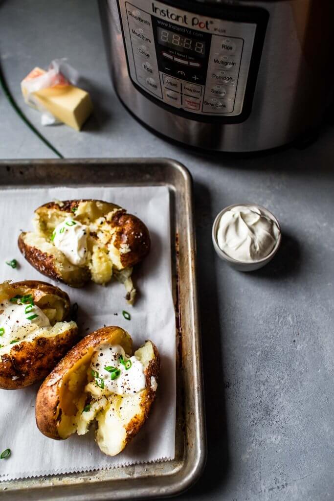 Crispy Instant Pot Baked Potatoes (Perfectly Fluffy Every Time)