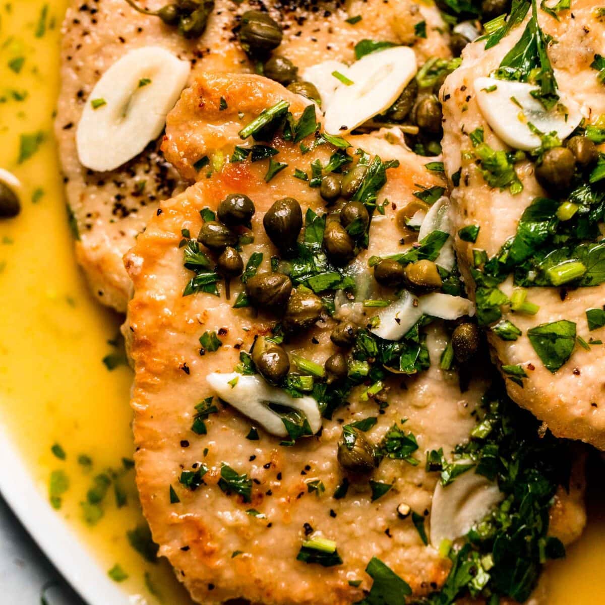 Pork Piccata (30 Minute Easy Recipe) - Platings + Pairings