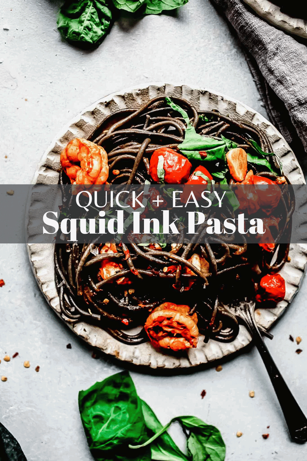 The BEST Squid Ink Pasta Recipe with Shrimp