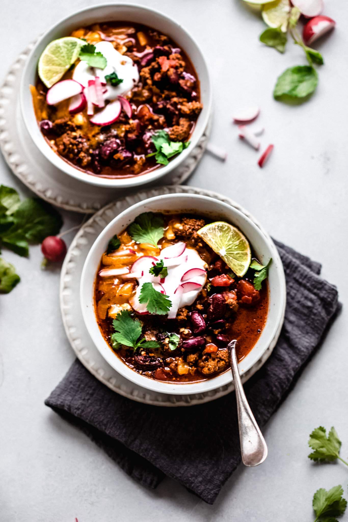 The BEST Instant Pot Chili - Platings + Pairings