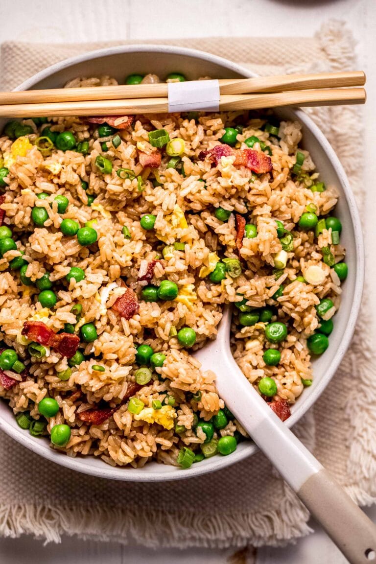 Instant Pot Fried Rice with Egg & Bacon