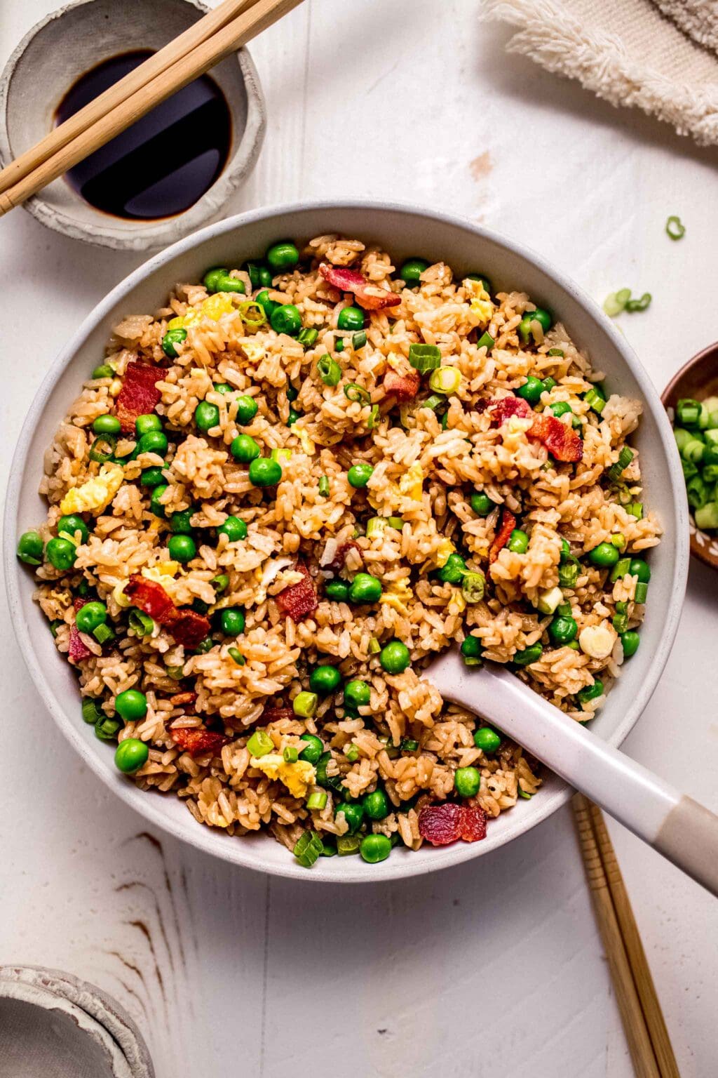 Instant Pot Fried Rice with Egg & Bacon