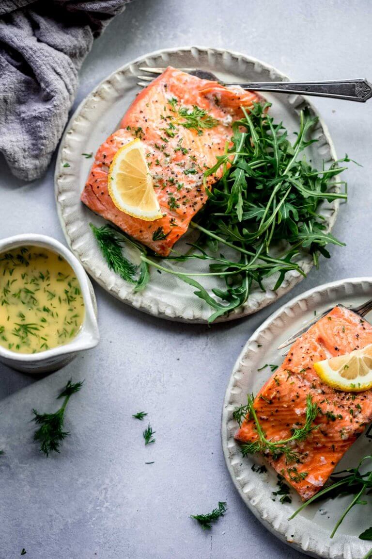 Instant Pot Salmon with Lemon-Dill Sauce - Platings + Pairings