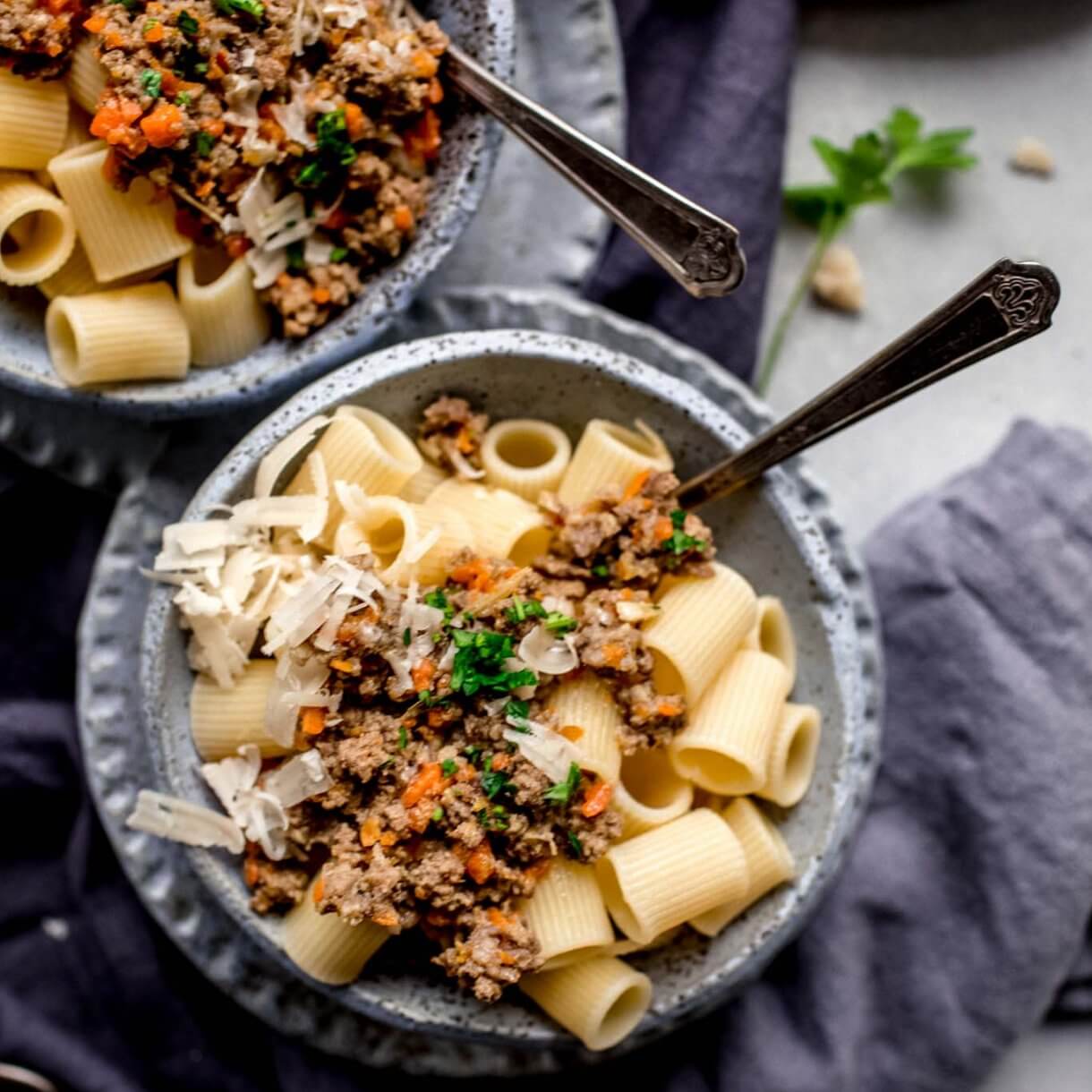 White Bolognese Meat Sauce - Platings + Pairings