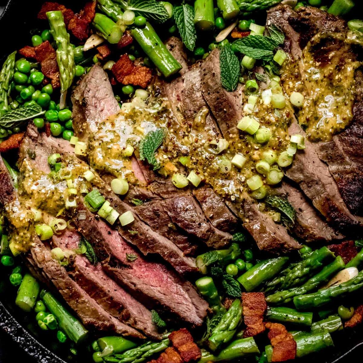 One Skillet Steak with Vegetables