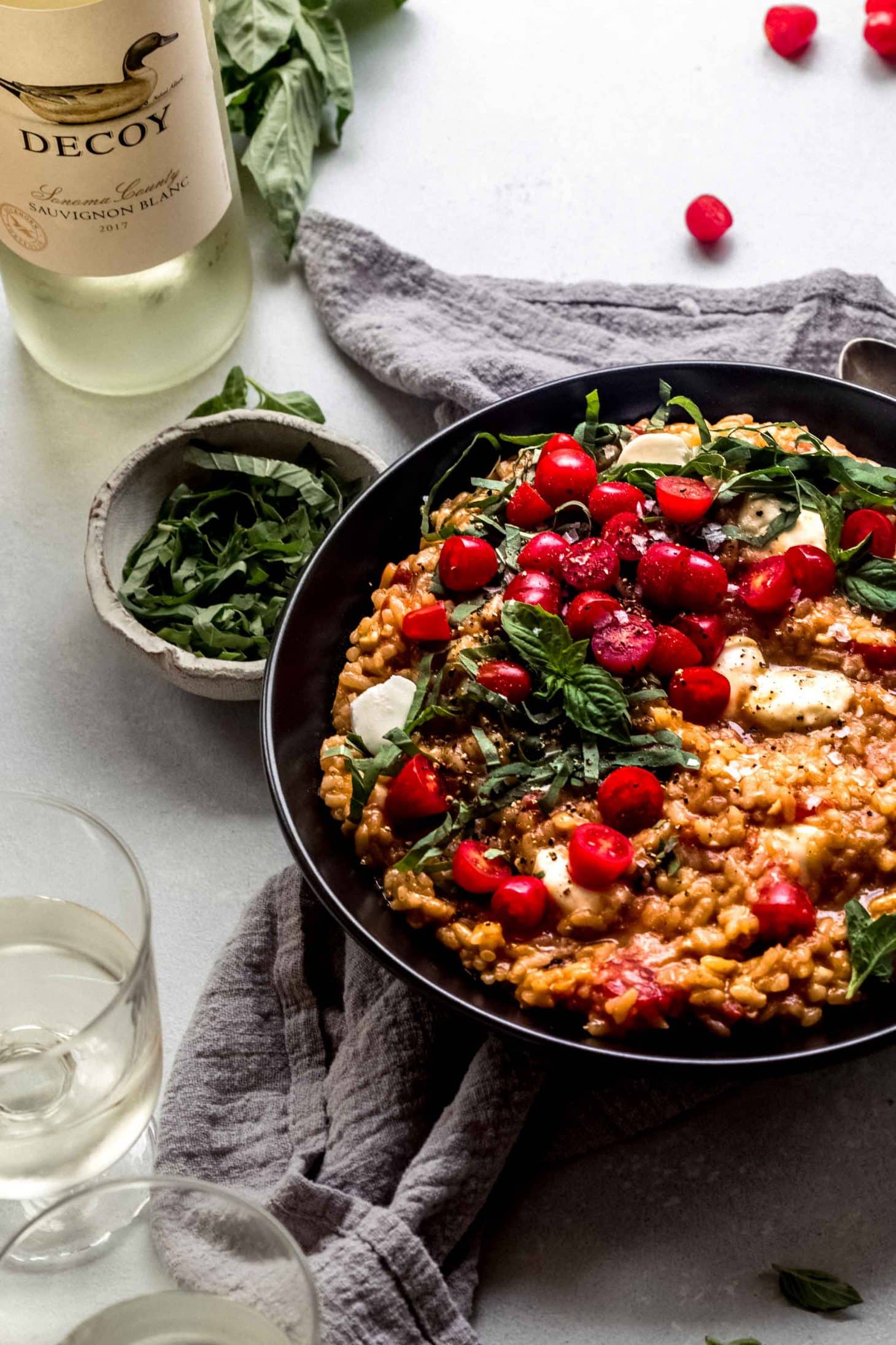 Creamy Caprese Tomato Risotto | Platings + Pairings