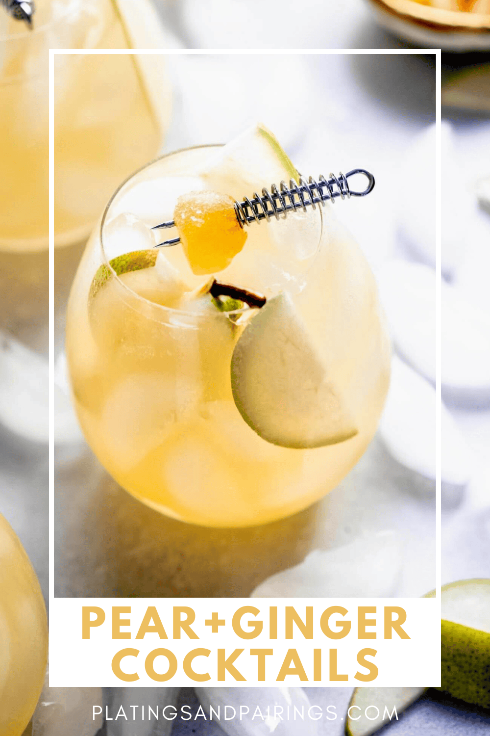 Sparkling Pear & Ginger Cocktail - Platings + Pairings