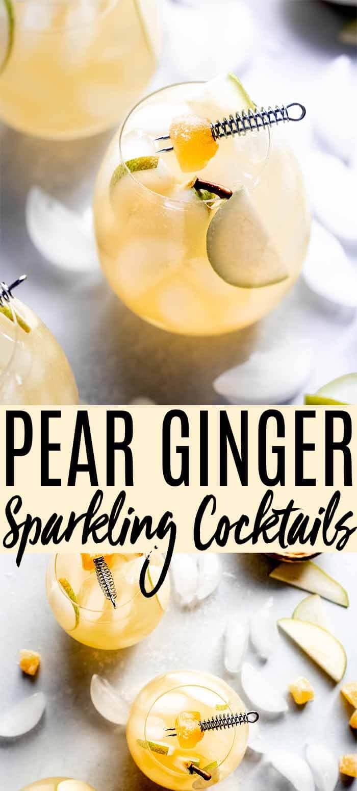 Sparkling Ginger Pear Cocktails - Platings + Pairings
