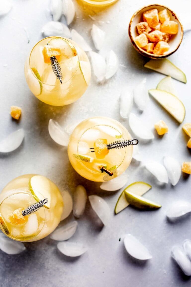 Sparkling Pear & Ginger Cocktail