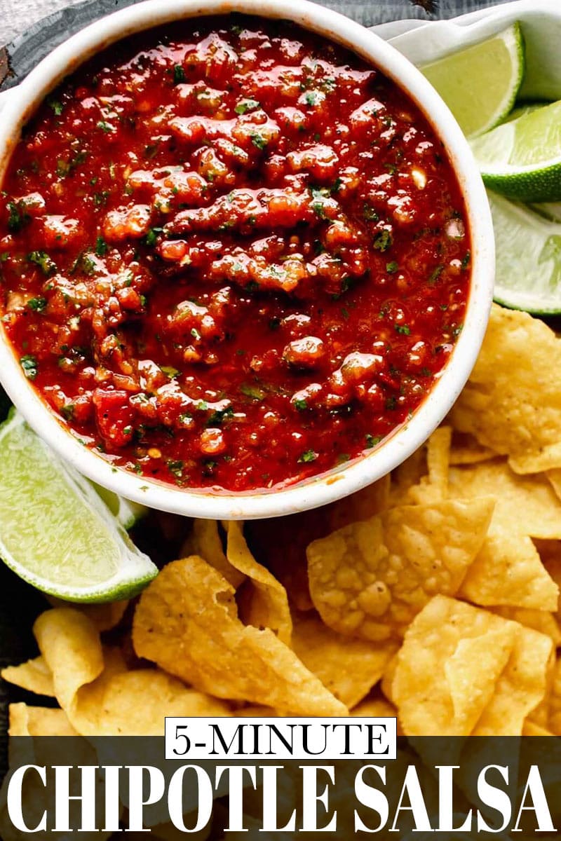 Chipotle Salsa (Easy 5-Ingredient Recipe in 5-Minutes!)