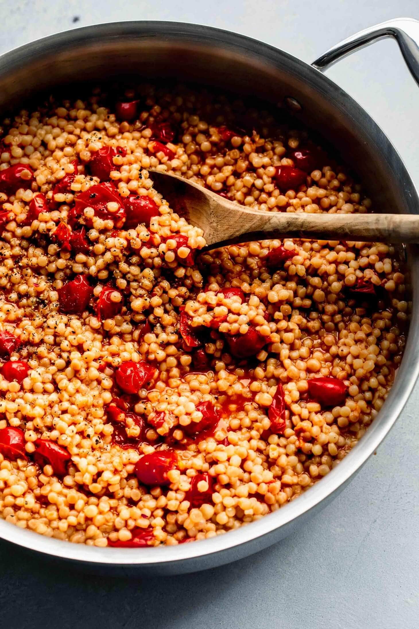 Pearl Couscous with Tomatoes