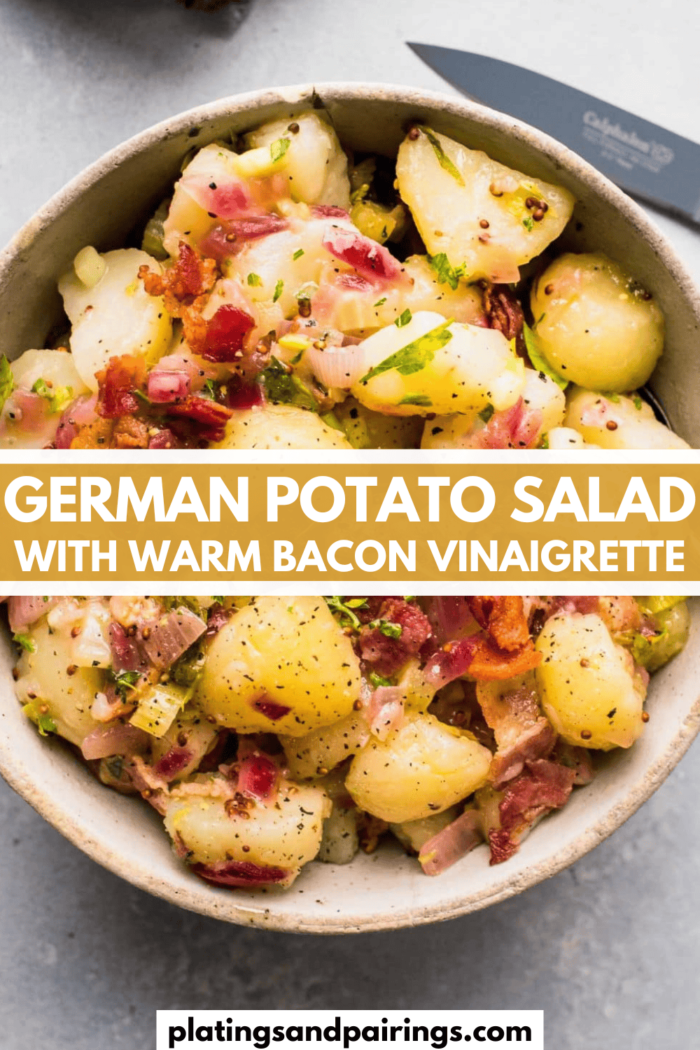 German Potato Salad Recipe with Bacon Vinaigrette