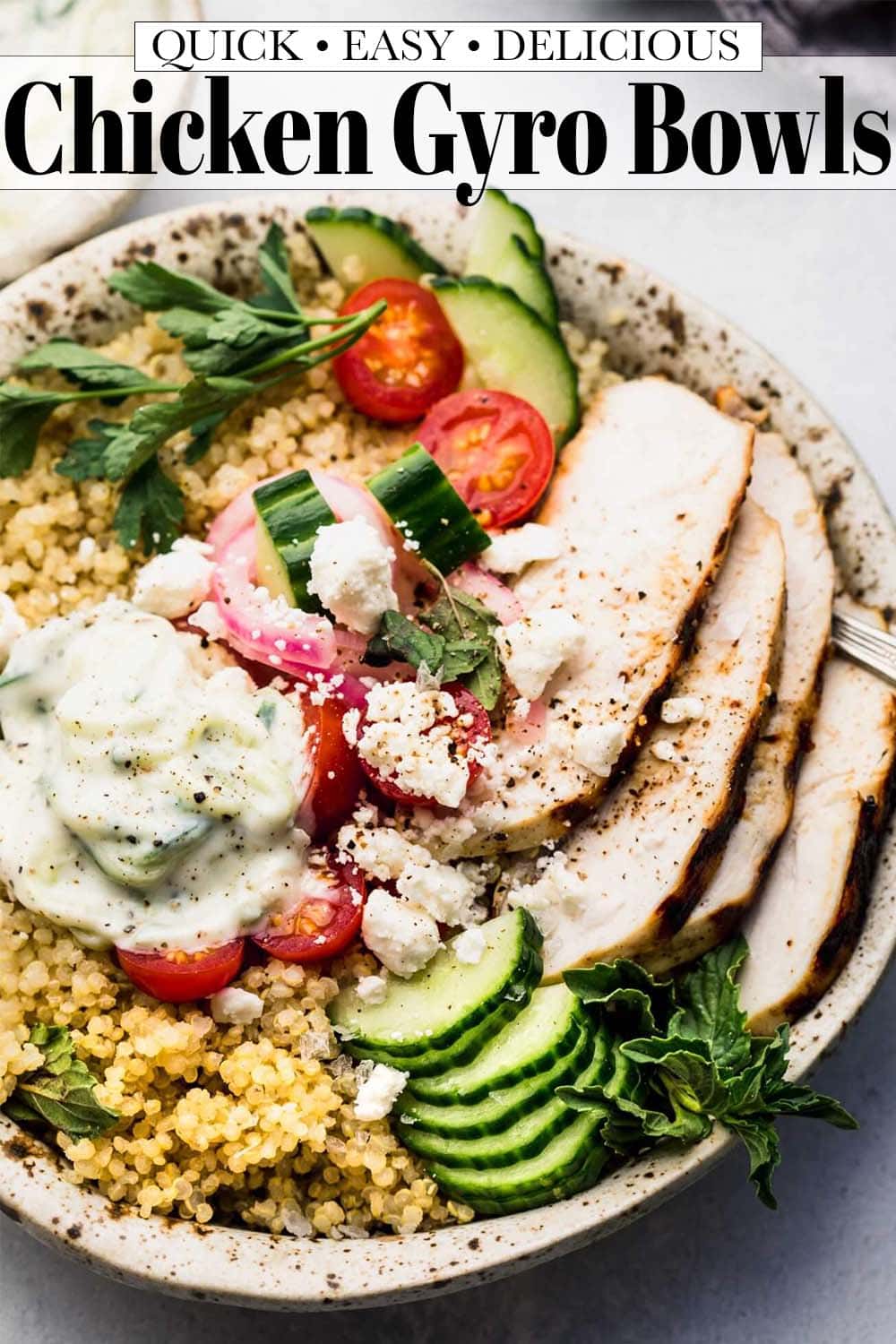 Chicken Gyro Bowl Recipe (Healthy + Delicious!!) - Platings + Pairings