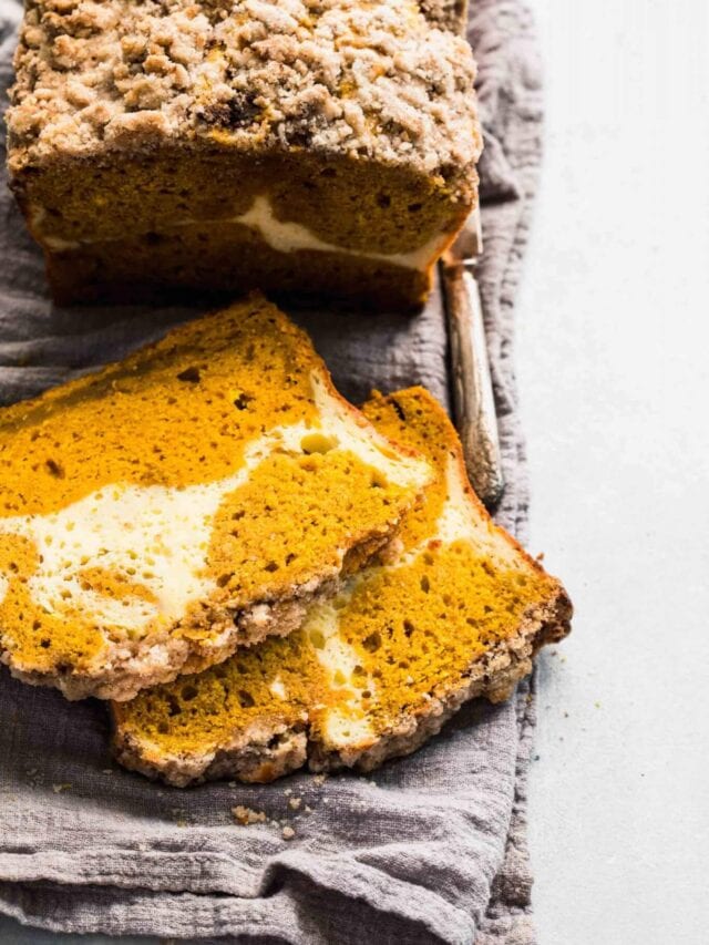 Moist Pumpkin Bread with Cream Cheese - Platings + Pairings