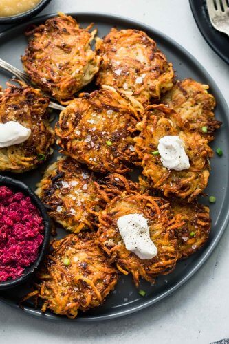 Classic Potato Latkes Recipe + VIDEO | Platings + Pairings