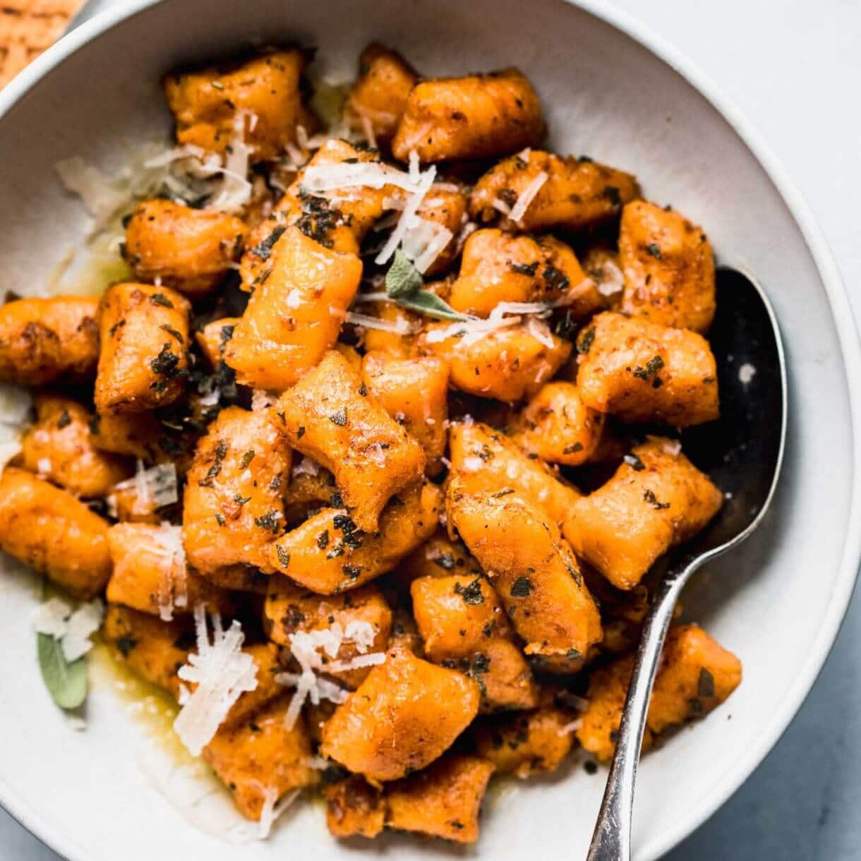 Sweet Potato Gnocchi with the BEST Browned Butter Sauce