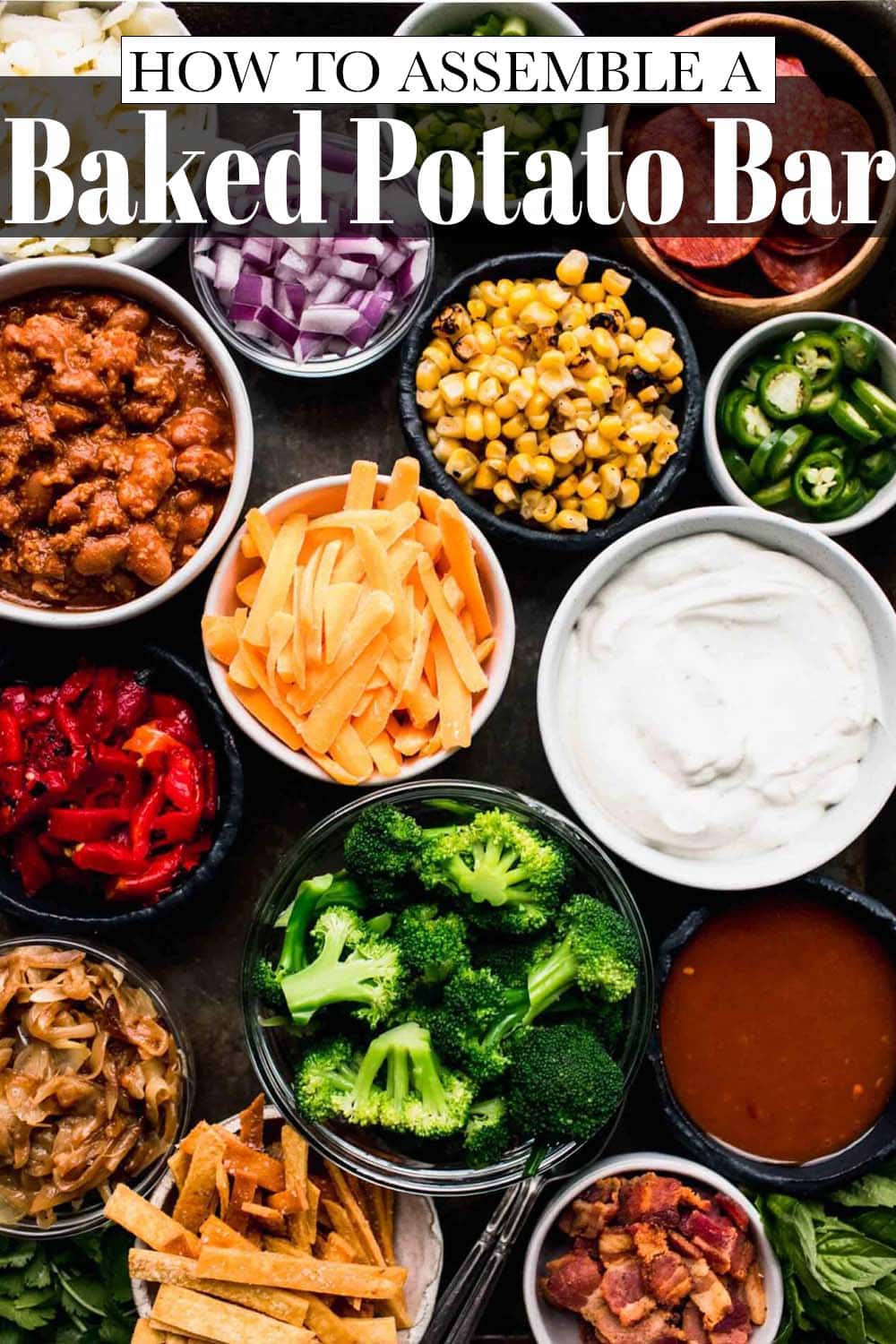 Baked Potato Bar: EASY How To with 25+ Topping Ideas!