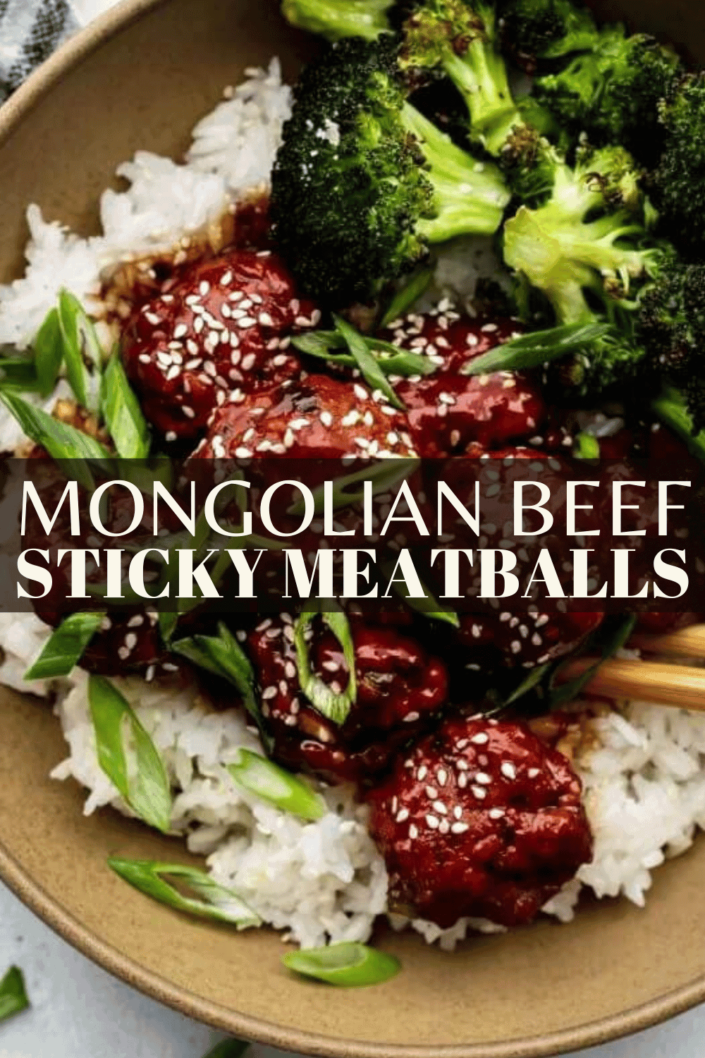Sticky Mongolian Meatballs and Broccoli (Easy!!)