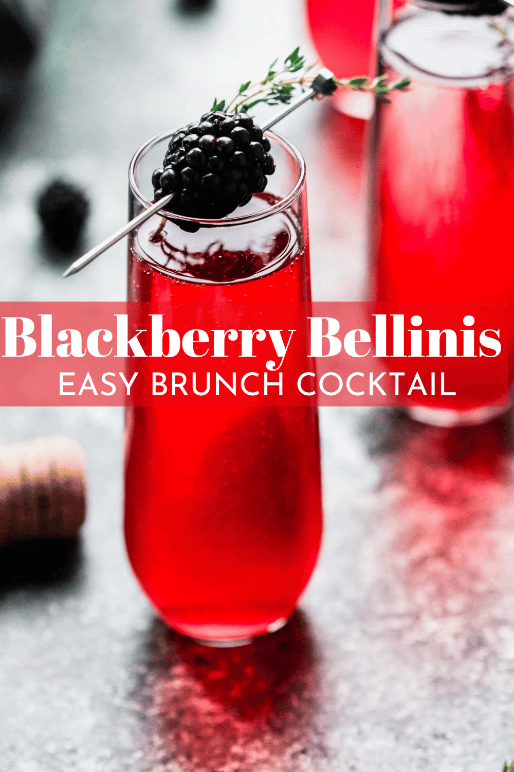 Blackberry Champagne Cocktail (Blackberry Bellini)
