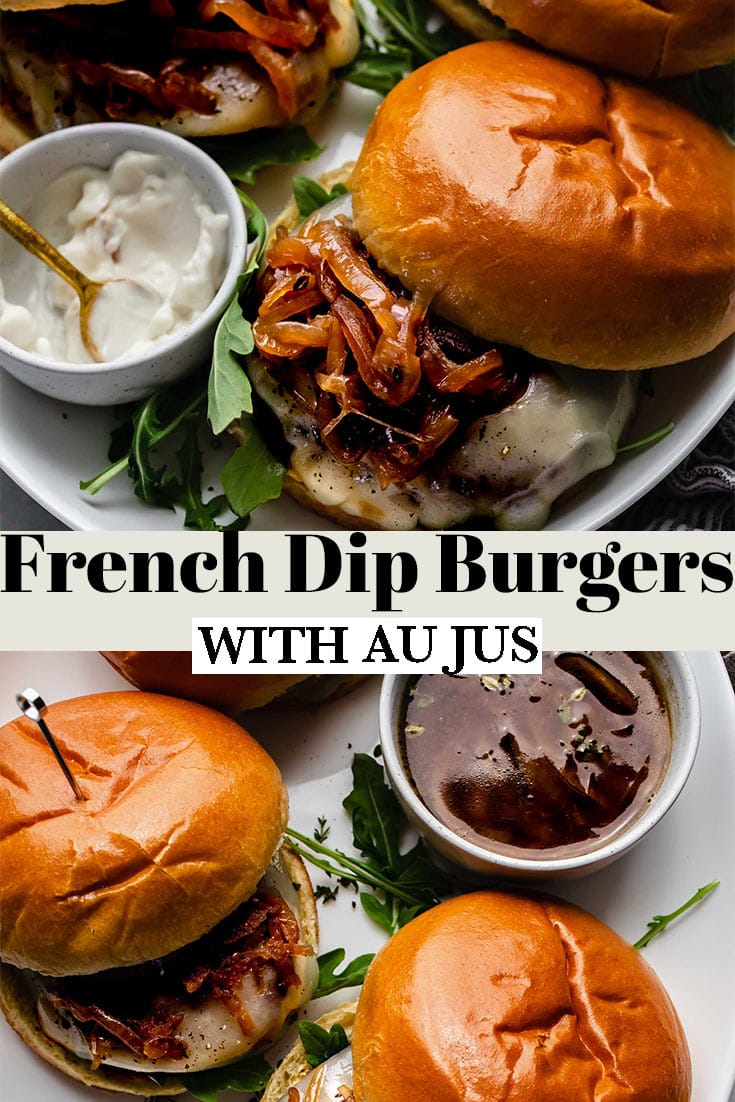 French Dip Burger with Au Jus & Horseradish - Platings + Pairings