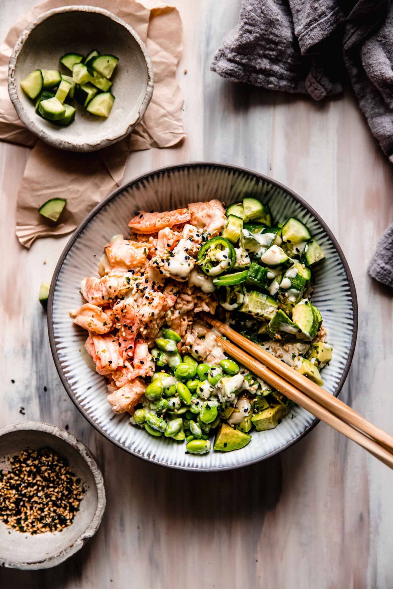 Spicy Shrimp Sushi Bowl