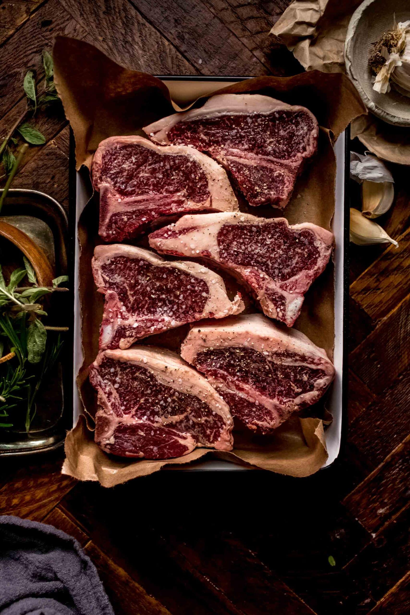 Perfect Oven Broiled Lamb Chops with Mint Mustard Sauce