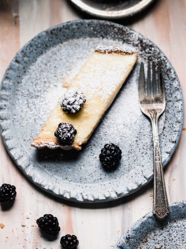 Custard Tart with Blackberry Jam - Platings + Pairings