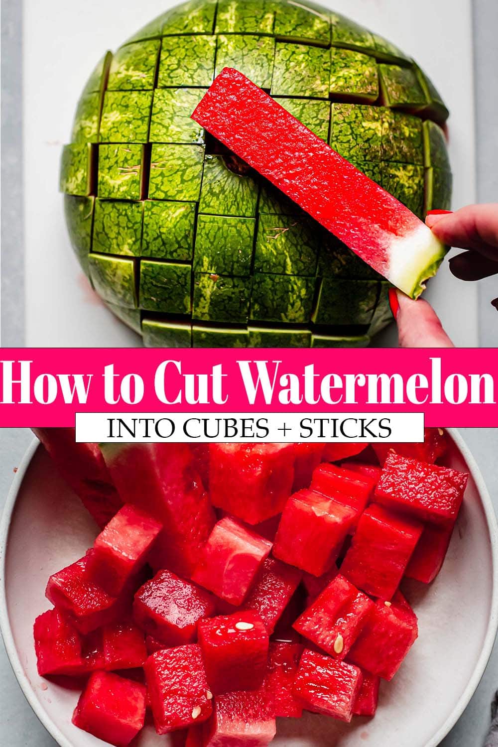 How to Cut Watermelon Sticks and Cubes: EASY Guide