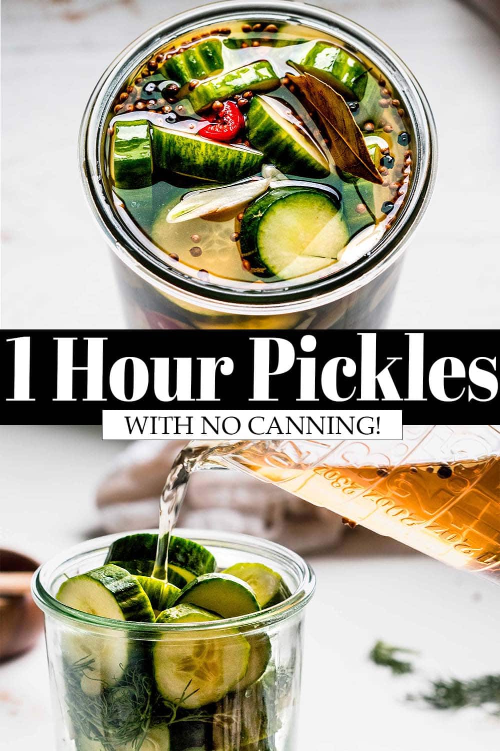 1 Hour Pickles (Quick Pickled Cucumbers)
