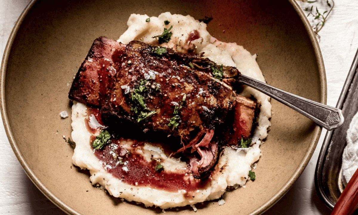 Sous Vide Beef Short Ribs Recipe with Red Wine Reduction