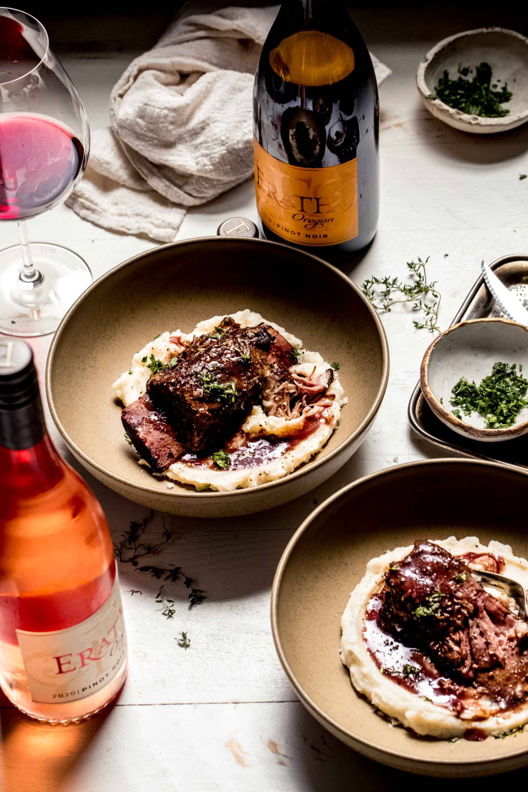 Sous Vide Short Ribs with Red Wine Reduction