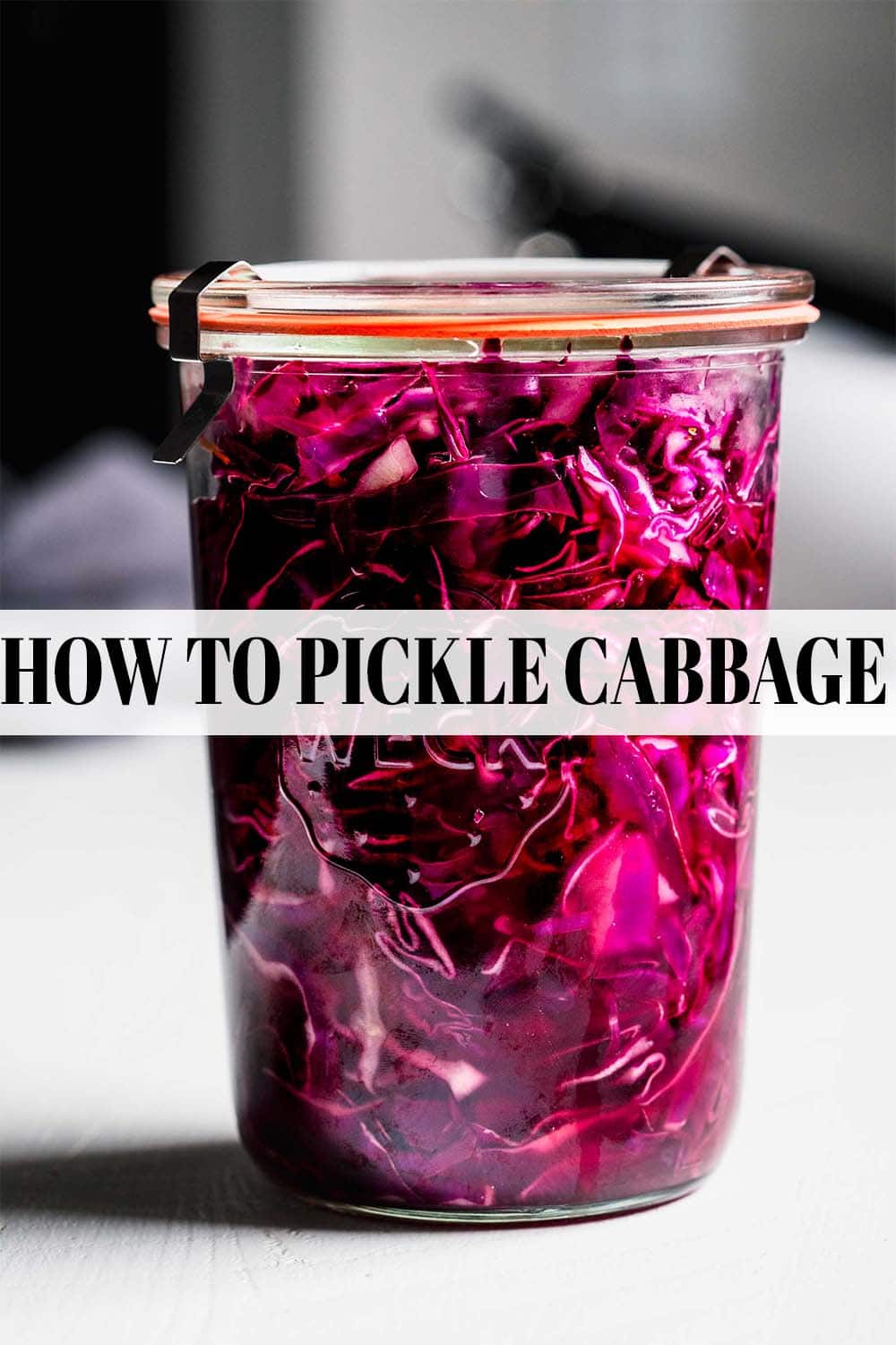 Easy Quick Pickled Cabbage (Red OR Green)