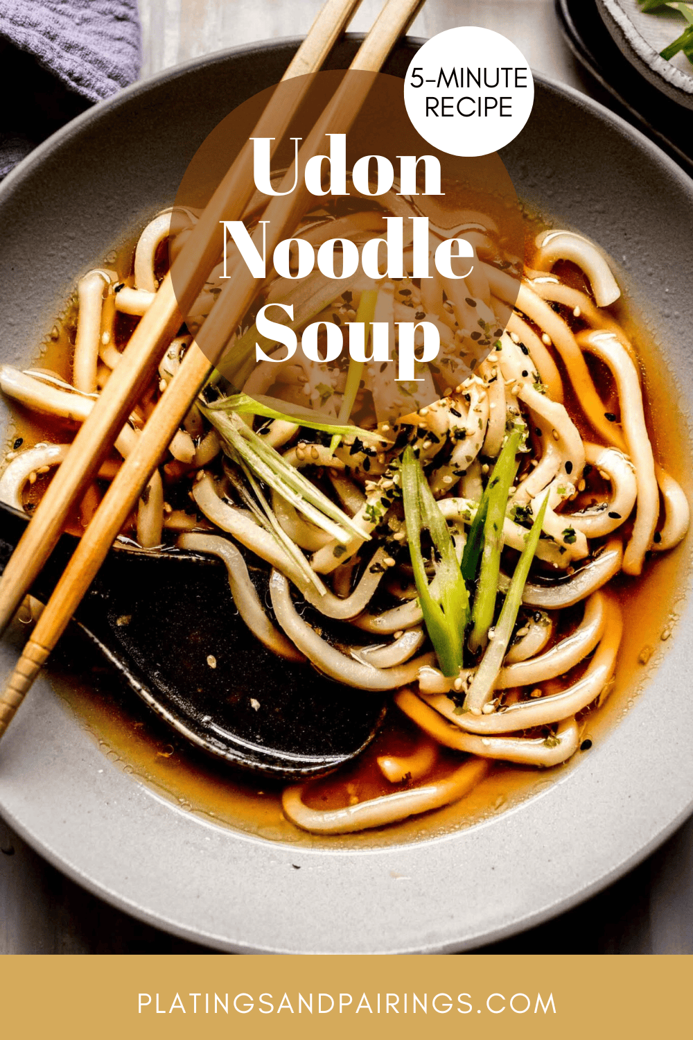 Udon Noodle Soup (Easy 5-Minute Recipe) - Platings + Pairings