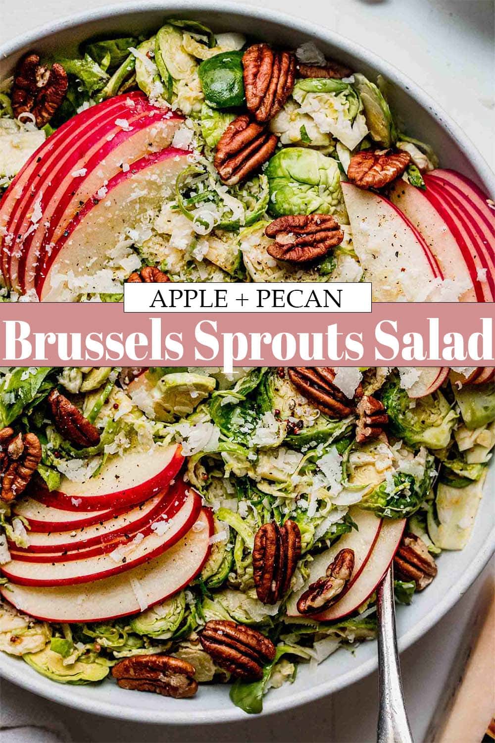 Shaved Brussels Sprout Apple Salad with Pecans