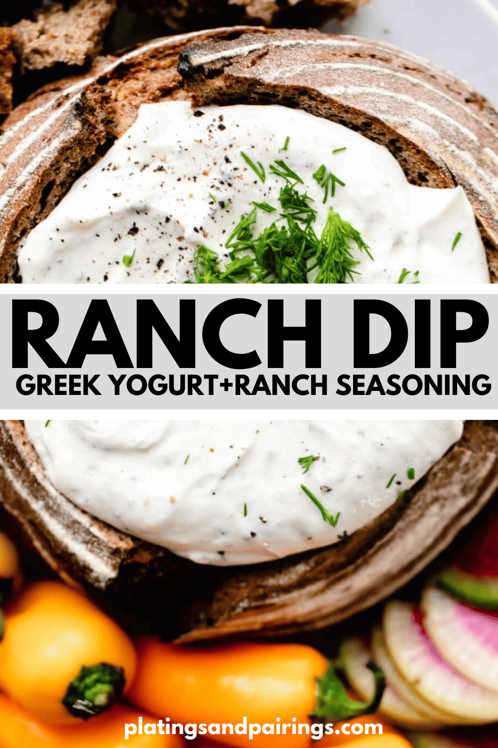 Greek Yogurt Ranch Dip (Easy 3-Ingredient Recipe)