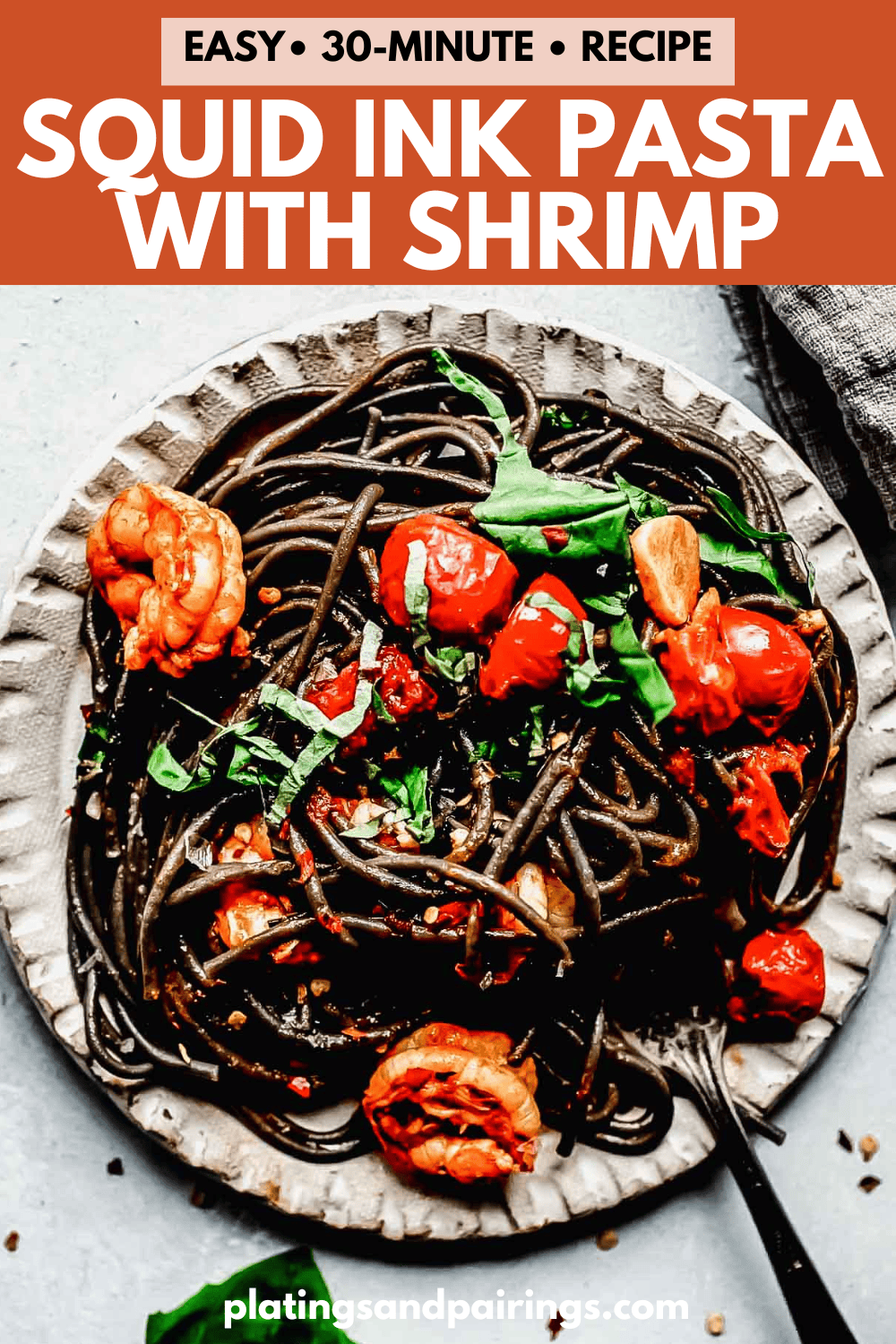 The BEST Squid Ink Pasta Recipe with Shrimp