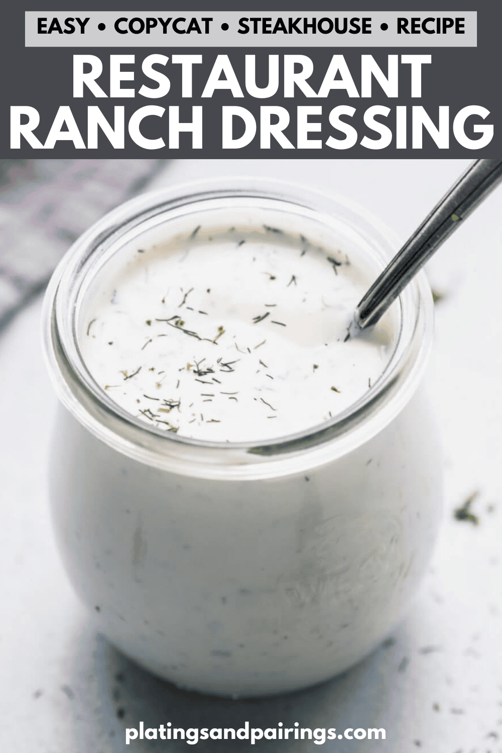 Restaurant Style Ranch Dressing (Copycat Recipe)