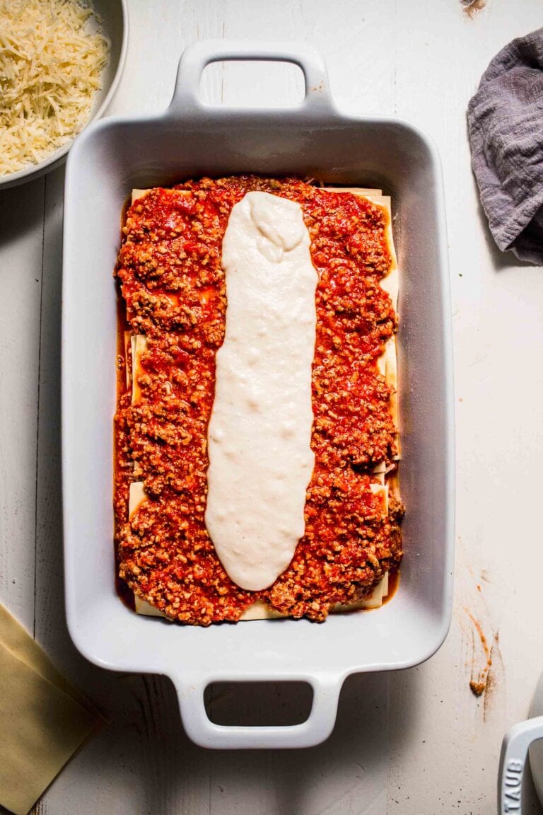 Lasagna with Bechamel Sauce (No Ricotta)