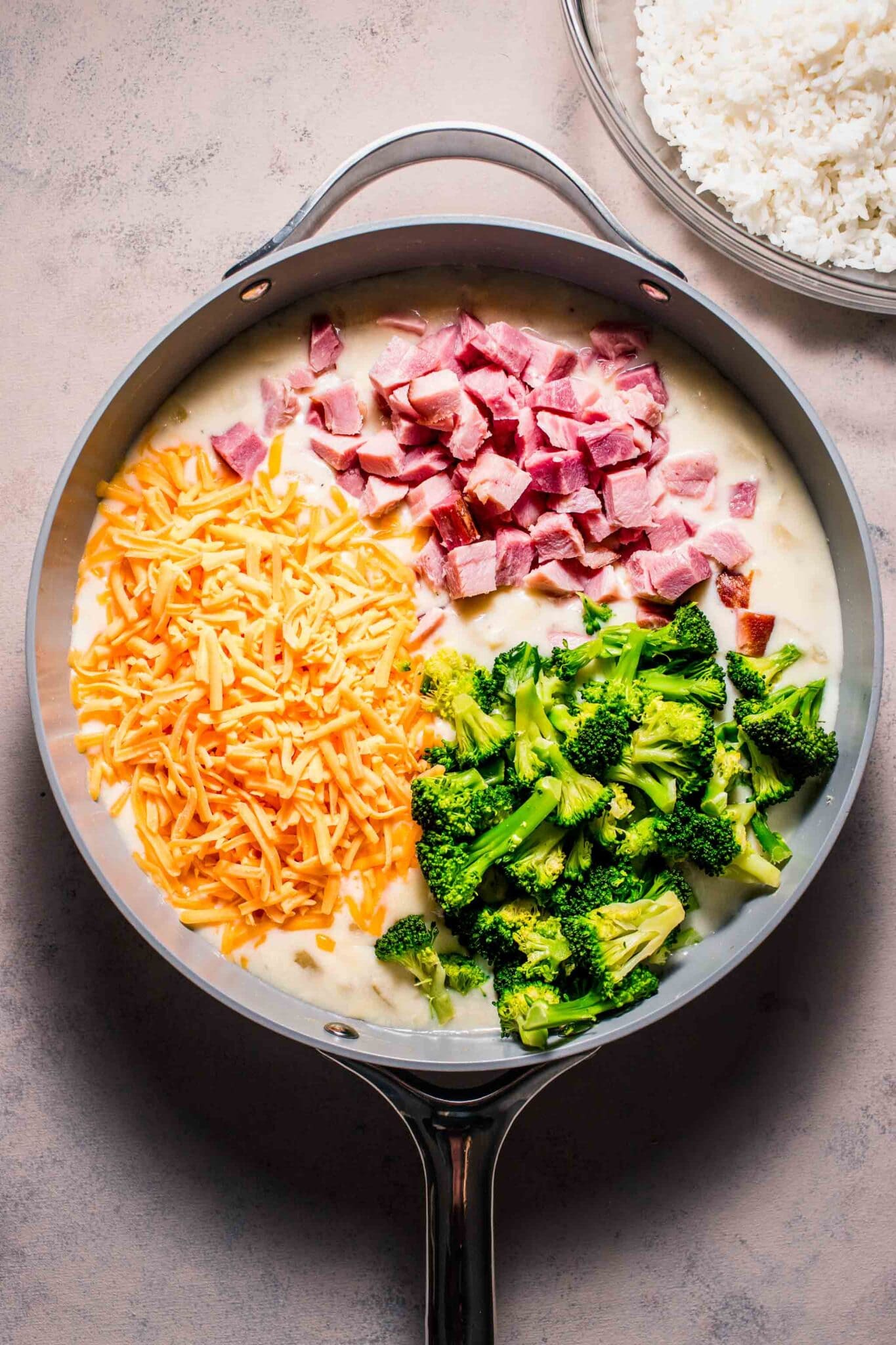 EASY Leftover Ham Casserole with Rice, Broccoli & Cheese